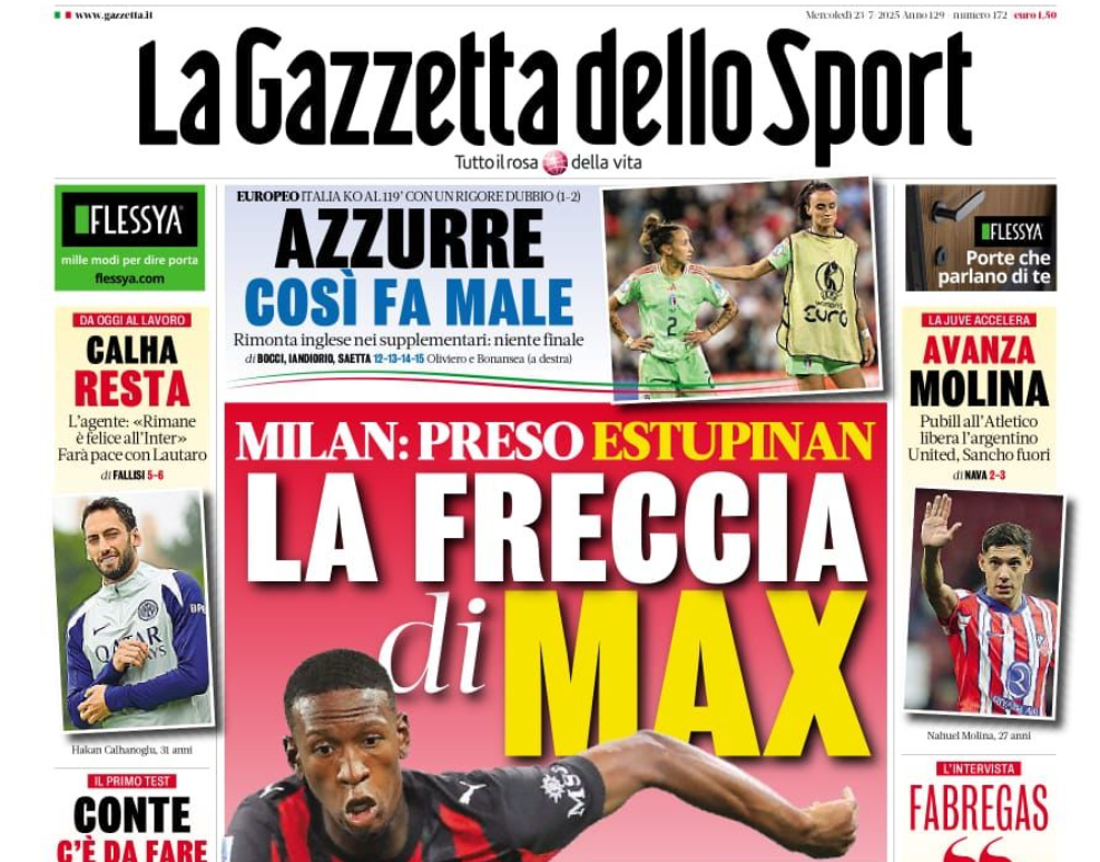 Pervis Estupiñán protagoniza la portada de La Gazzetta: “La flecha de ...
