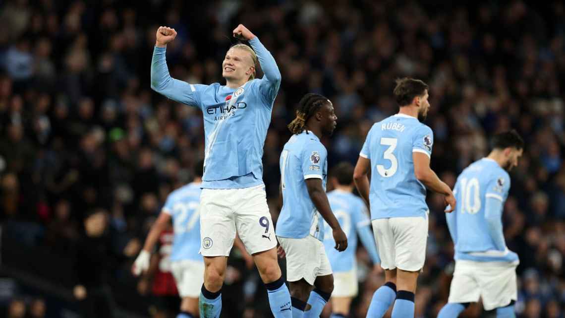 Manchester City la ganó a Bournemouth con doblete de Haaland y es ...